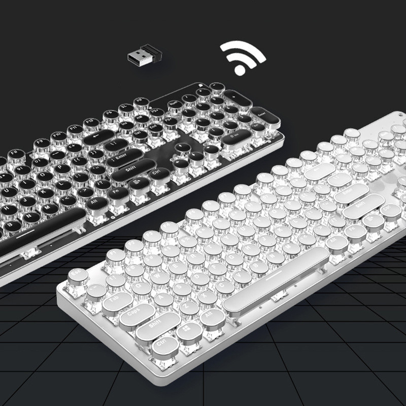 Keyboard 2.4G Wireless Bluetooth Gaming Mechanical Keyboards RGB Light ...