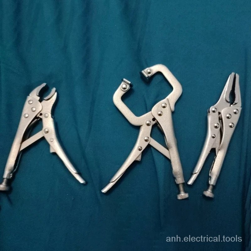 Ψ3Pcs Mini Locking Pliers Set 4In Curved Jaw And 5In Long Nose And 5 In ...