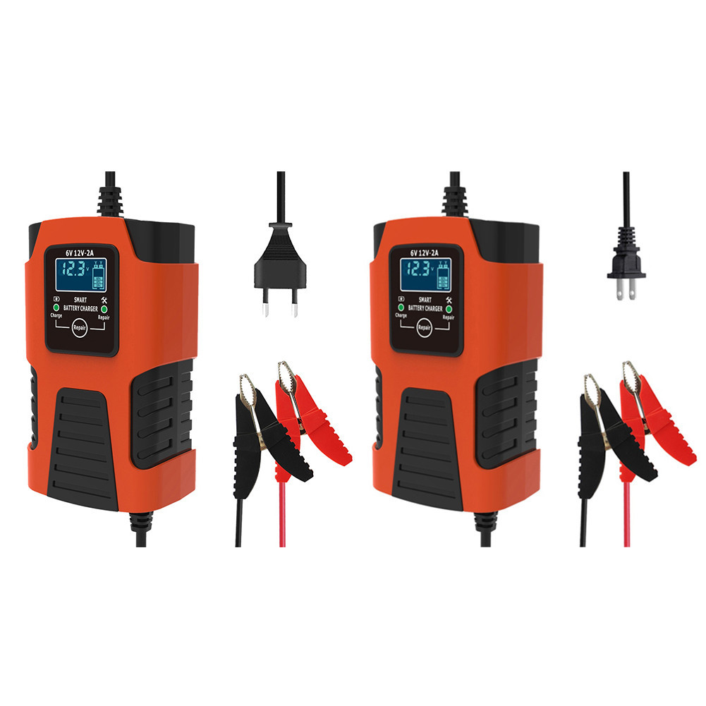유6V 12V 2A Digital Car Battery Charger LCD Display Intelligent Pulse ...