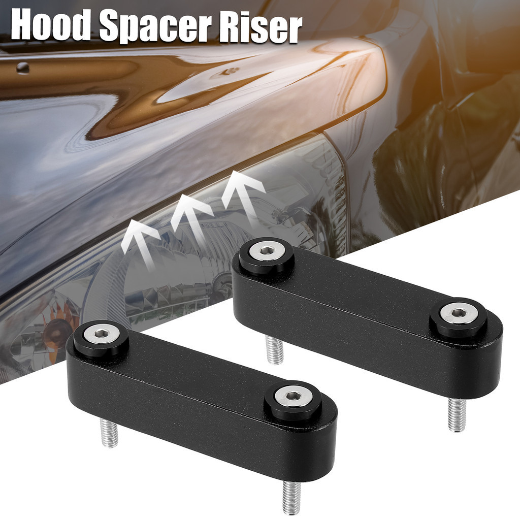 ~X Autohaux Car Front Hood Vent Spacer Riser With Bolts Aluminum Alloy ...