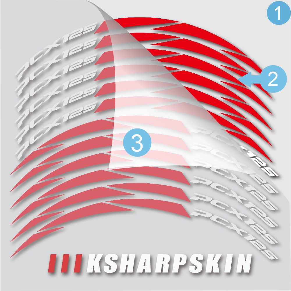 New tire modification motorcycle rim stickers wheel film border ...