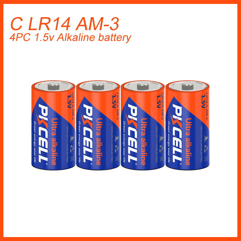 ♣4PC PKCELL C SIZE LR14 Battery AM2 CMN1400 E93 Super Alkaline ...