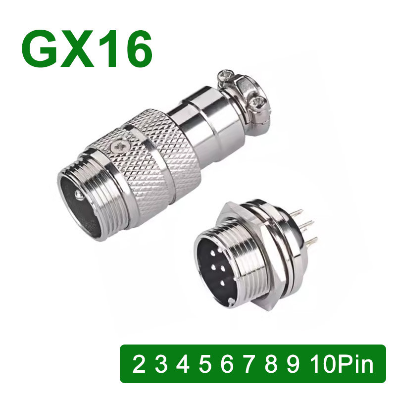 ♥Heavy Duty 16M Aviation Plug 2 3 4 5 6 7 8 9 10 Pin Male Female ...