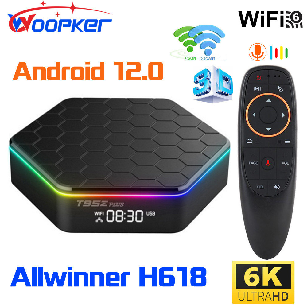♝Woopker T95Z Plus Smart TV Box Allwinner H618 6K Android 12.0 2.4G&5G ...