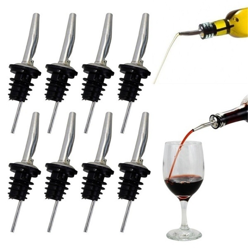 ☢Stainless Steel Liquor Spirit Wine Bottle Pour Flow Pourer Spout ...