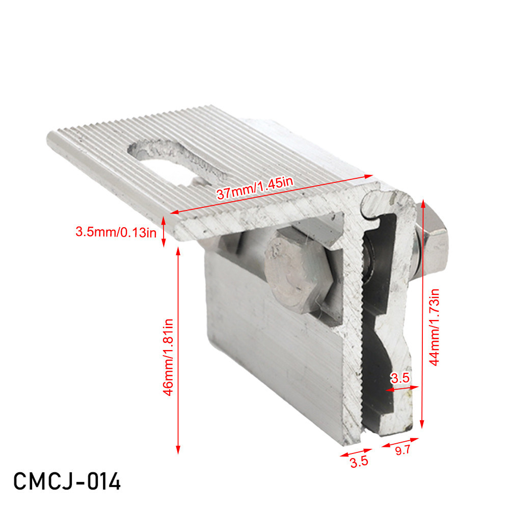 ღ1pc PV Solar Module Racking Aluminum Alloy Standing Clamps Fixing ...