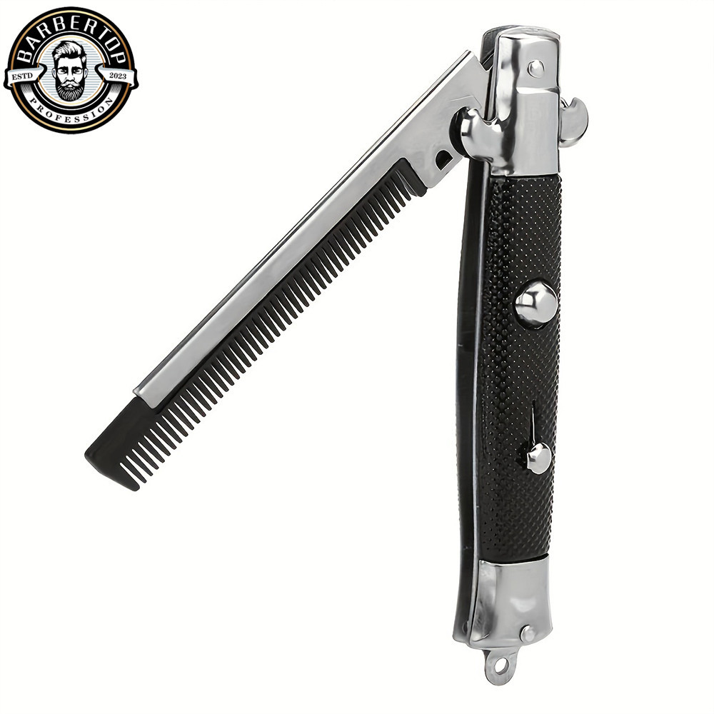 Folding Spring Comb Automatic Combs Stainless Portable Foldable Knife ...