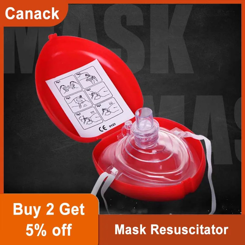CPR Mask Resuscitator Rescue Emergency First Aid Masks CPR Breathing Mask Mouth Breath One-way ...