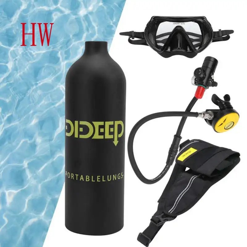 1L Mini Scuba Tank Diving Set with Reducing Valve Hose Breather Diving ...