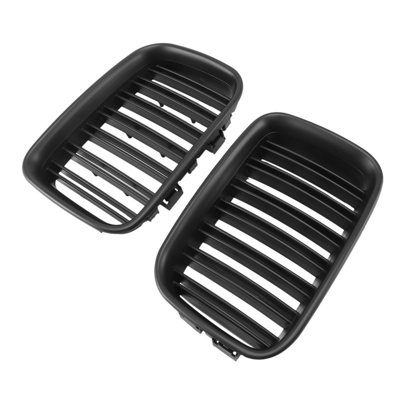 】Matte Black Dual Slat Kidney Car Front Grille For-BMW E36 92-96 Grill ...