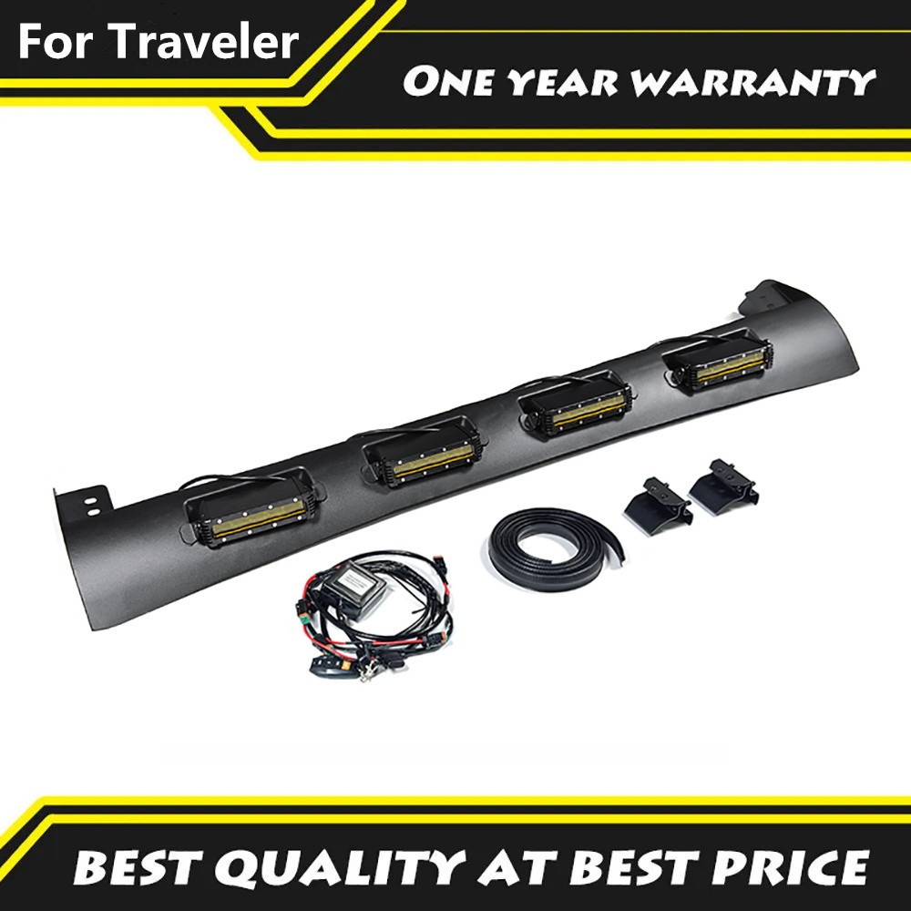 ☁Off-road 4x4 Front Roof Cover With LED Black Front Roof Spoiler For ...