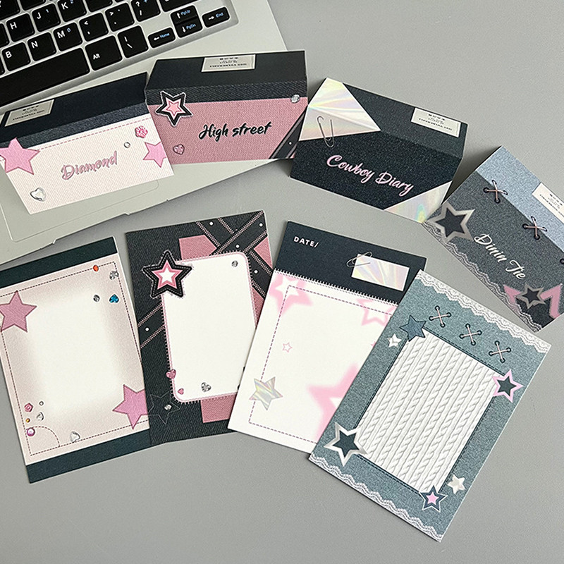 유10PCS Ins Simple Card Head Packaging Material Paper Art Supplies DIY ...