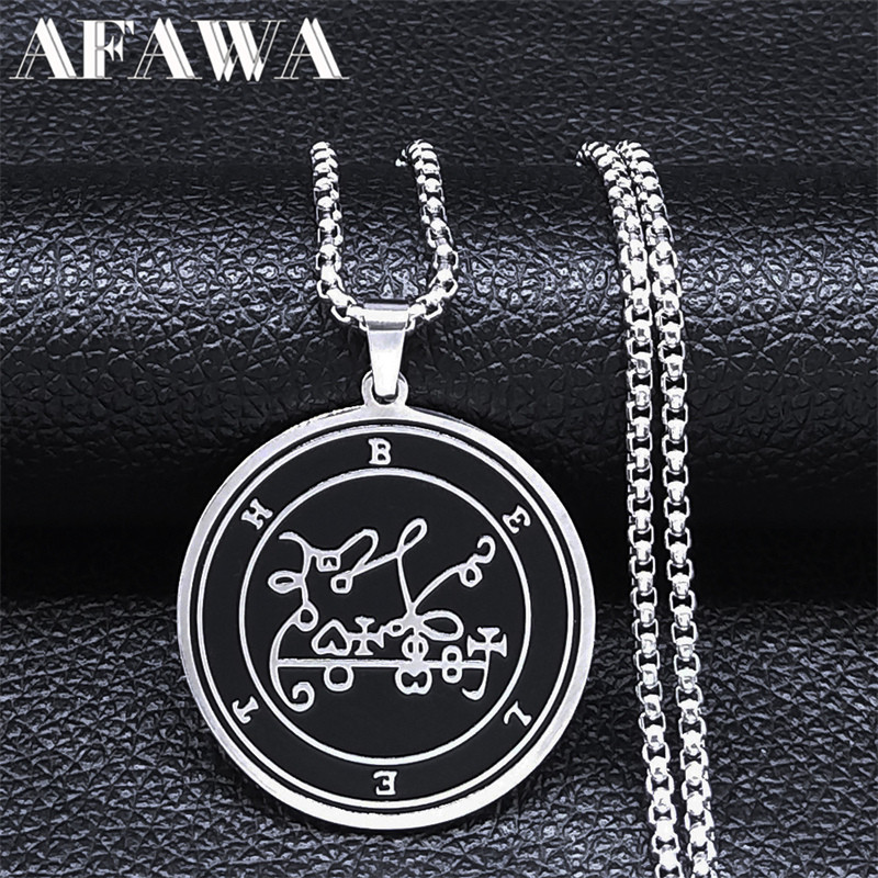 BELETH Sigil Pagan Wiccan Necklace Women/Men Stainless Steel Key of ...