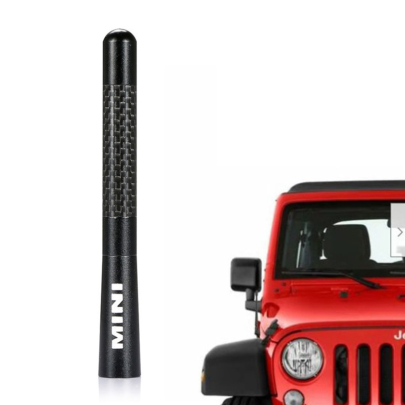 웃For Mini Car Roof Antenna Universal Decoration Carbon Fiber Aerial R55 ...