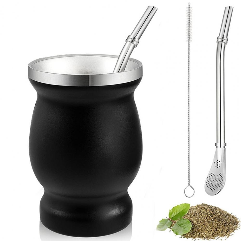 Stainless Steel Mate Cup Yerba Mate Tea Cup Set Stainless Steel Yerba ...