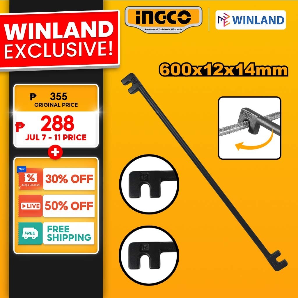 Ingco by Winland 600mm | 12mm x 14mm Bending Bar Tool HBB12141 ING-HT ...