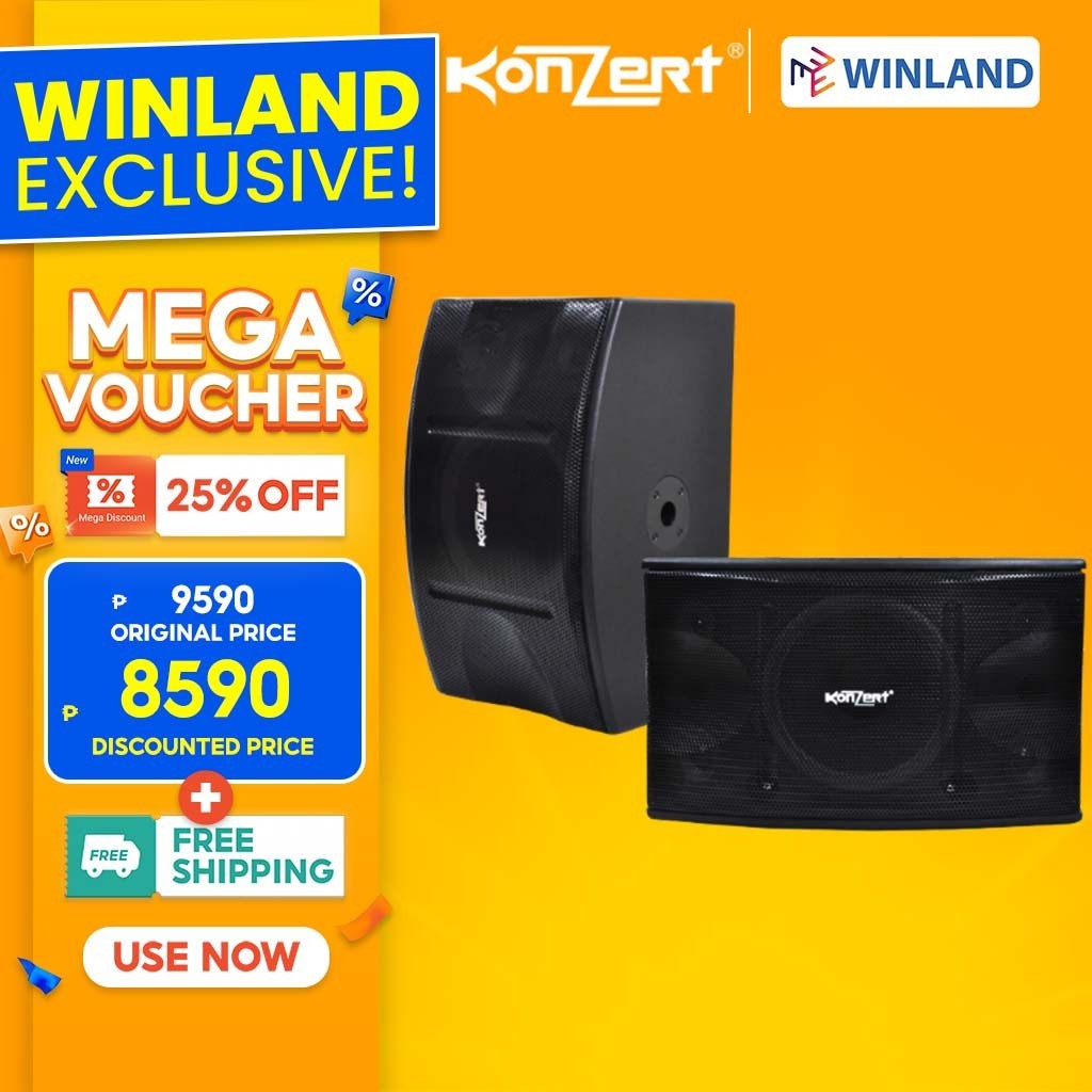 Konzert by Winland 2pc 12 Inch 650W KS-650V Karaoke Speaker System 2-way Speaker Bass Reflex ...