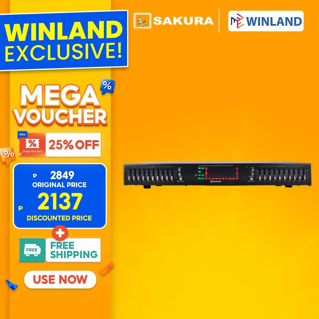 Sakura by Winland ORIGINAL 2 Channel Stereo Graphic Equalizer EQ-101 | Shopee Philippines
