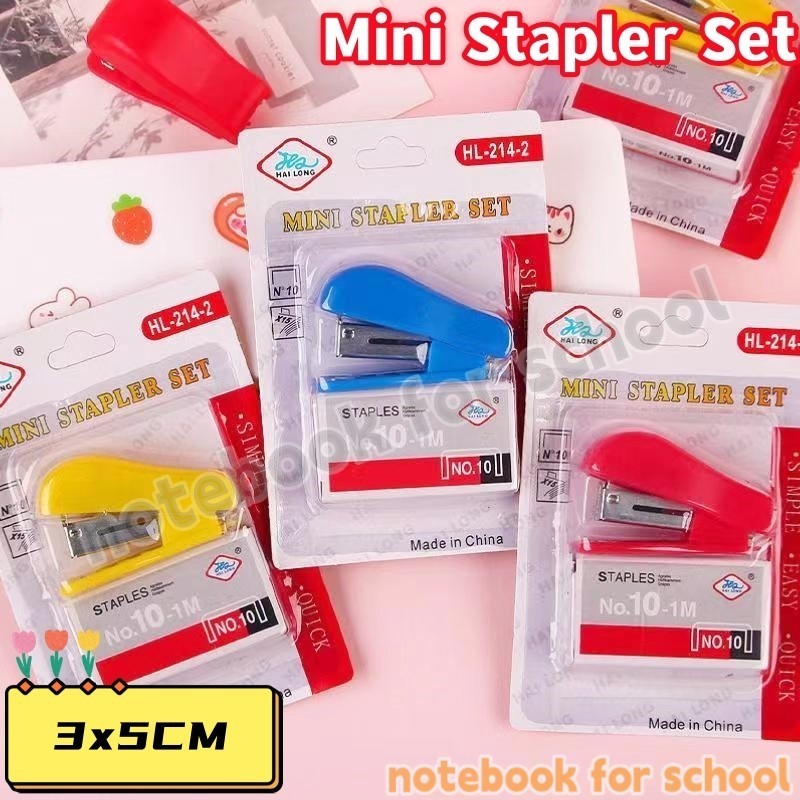 NFS Mini Stapler Set no:10 Office Set Pupils Portable Convenient ...