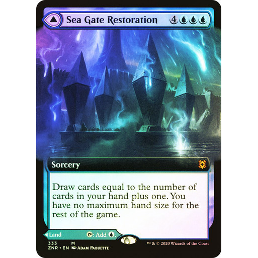 MTG Proxy Card - Sea Gate Restoration (Extended Art Foil) | Zendikar ...
