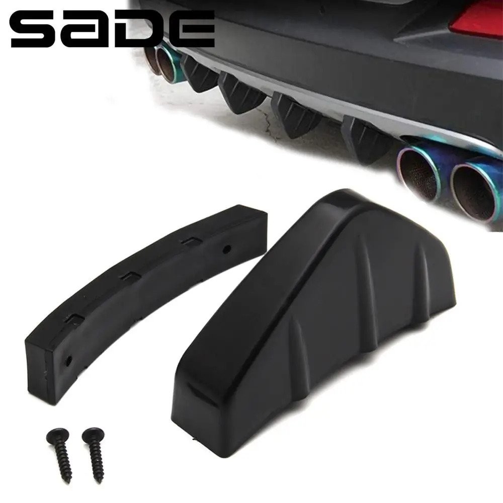 1pc Universal Car carbon fiber pattern Rear Spoiler Mini Rear Lip With ...