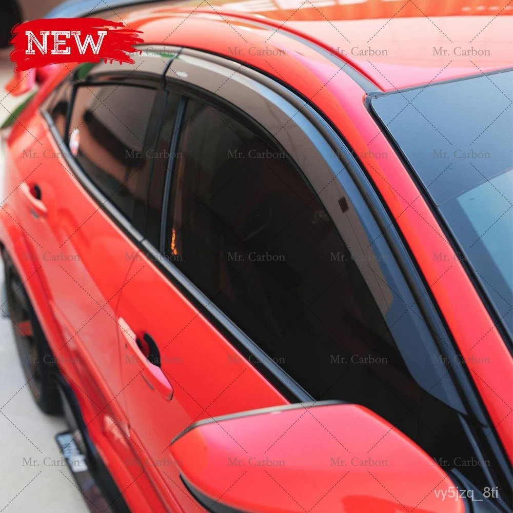 CARBON WIND DEFLECTOR VISOR RACING 4PC FOR CIVIC FK8 TYPE R HATCHBACK ...