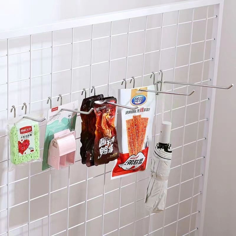 MR 5pcs Stainless Screen Hook Coated Wire Hook Home Living Organizers ...