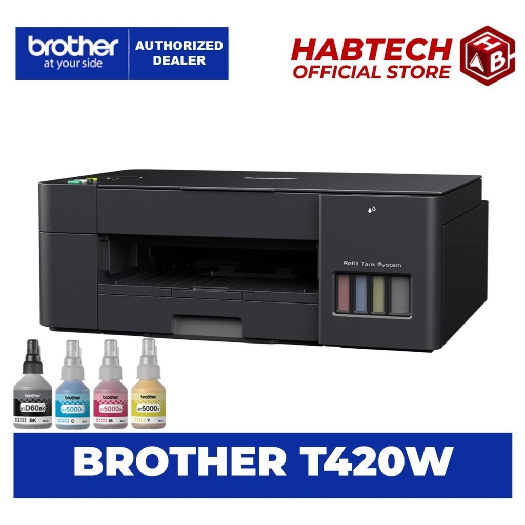 Brother DCP-T420w Ink Tank Refillable Continuous Ink CISS Wireless 3 in ...