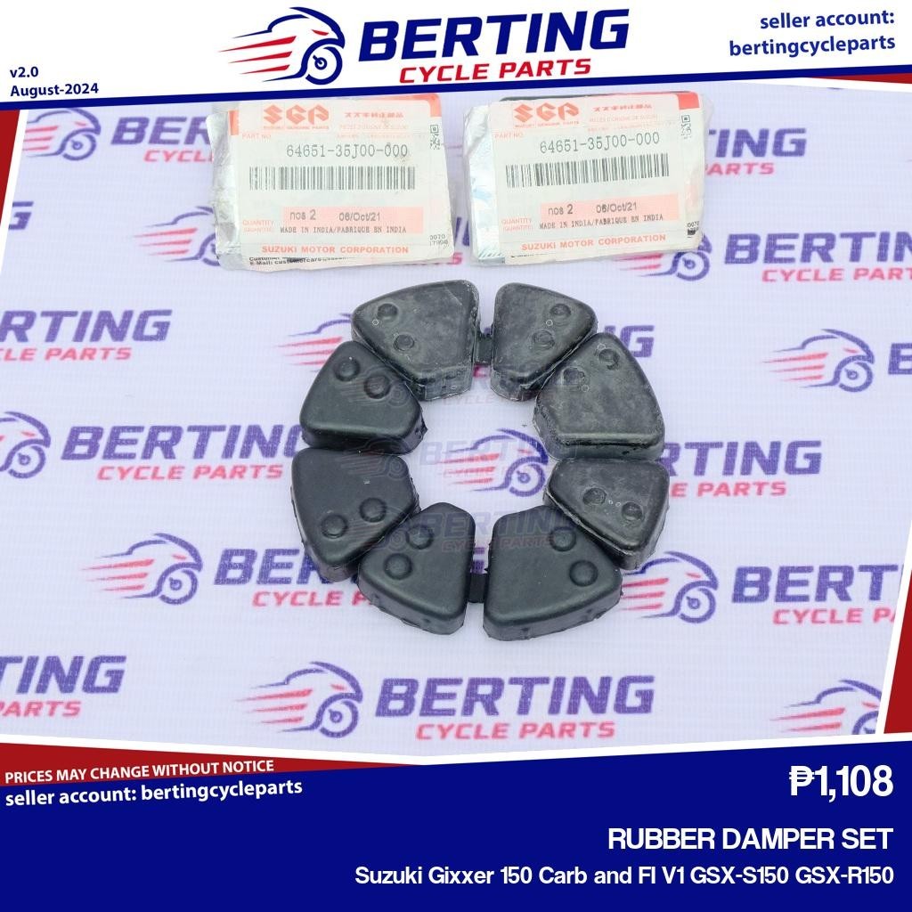 SGP RUBBER DAMPER SET Suzuki Gixxer 150 Carb and FI V1 GSX-S150 GSX ...