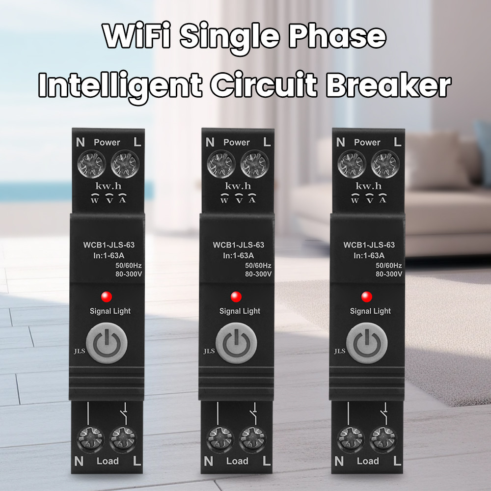 AC220V 63A WiFi Circuit Breaker Undervoltage Overcurrent Temperature ...
