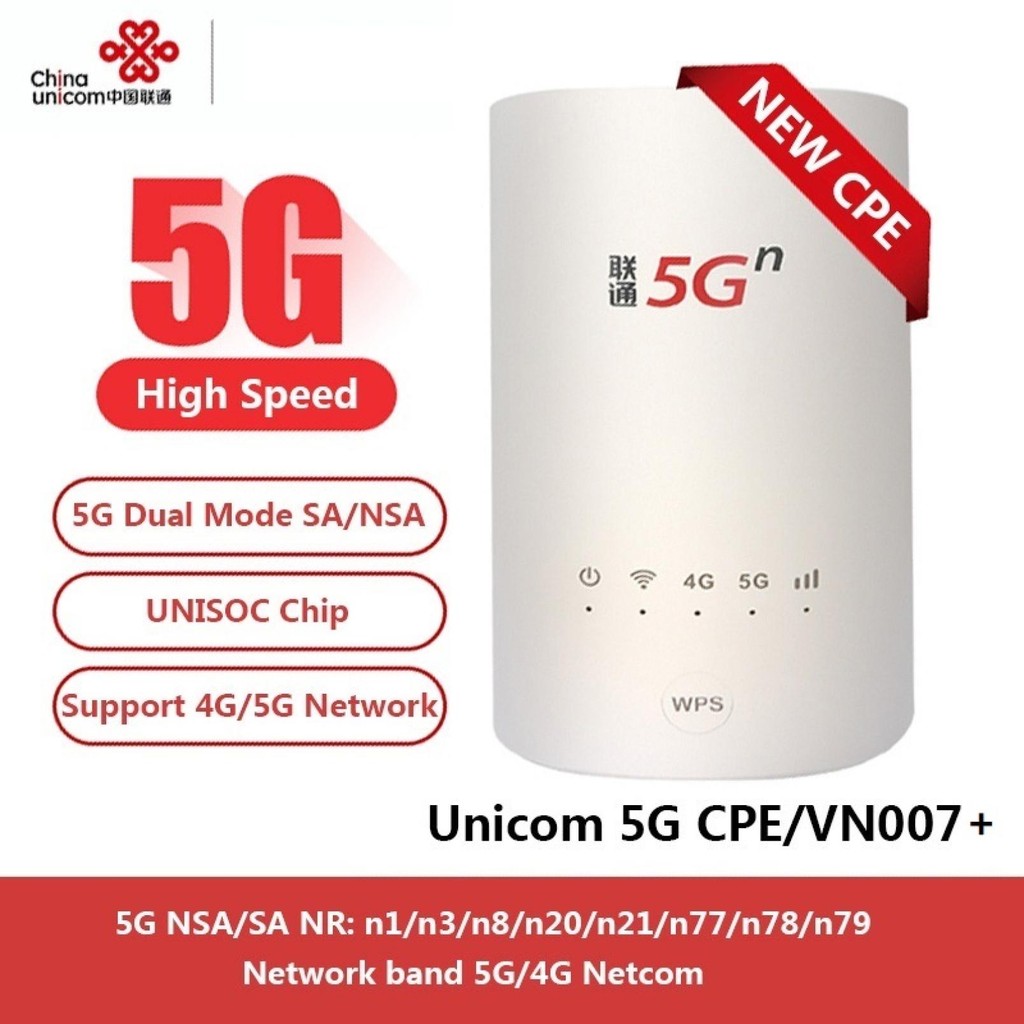 Router Box 5g/4g Lte 2.3 Gbps Unicom CPE Vn007+ Unlocked China Unicom ...