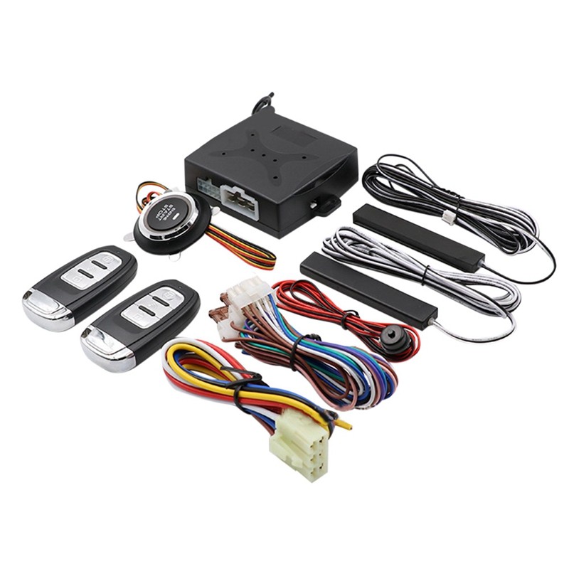☬12V Car One-Key Start Anti-Theft System PKE Keyless Entry Kit Remote ...