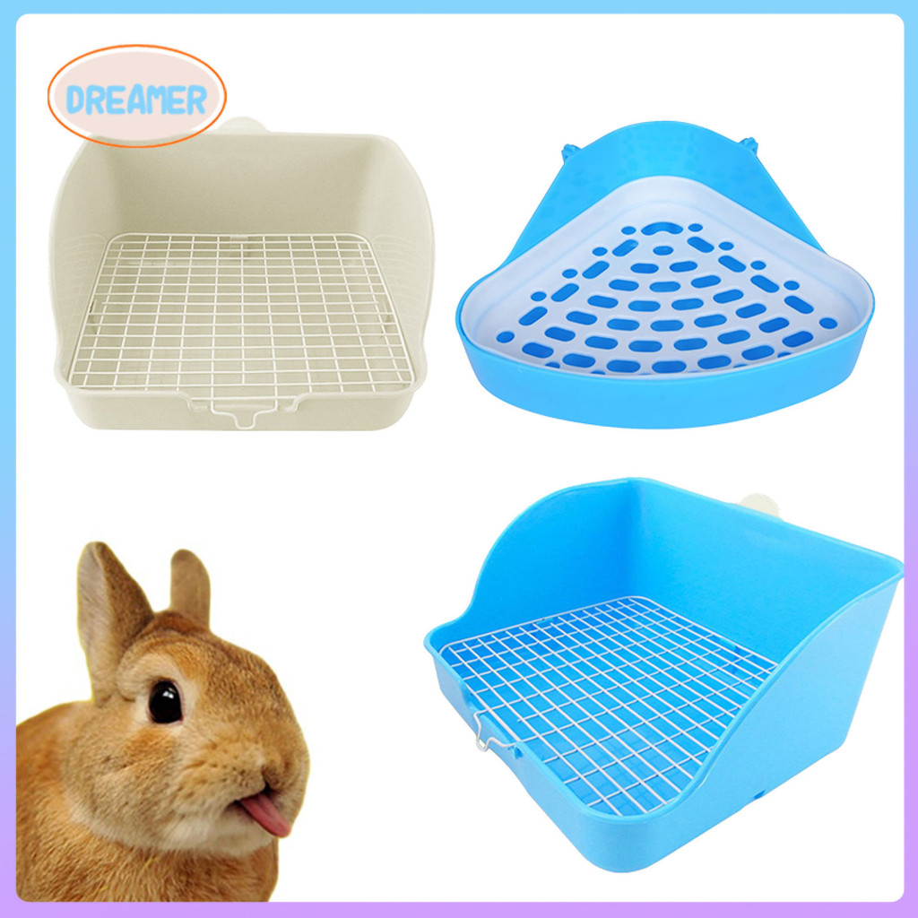 Pet Rabbit Litter Box Toilet Mesh Square Potty Trainer Rat Hamster ...