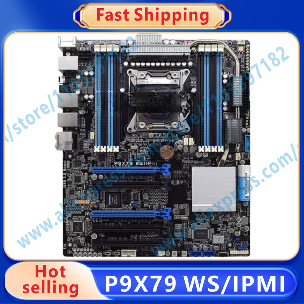 ☍P9X79 WS/IPMI X79 Motherboard LGA 2011 DDR3 64GB USB 3.0 6×PCI-E X16 ...