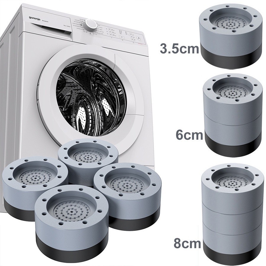 4PCS set Washing Machine Stand Rubber Mat Set Universal Anti Vibration ...