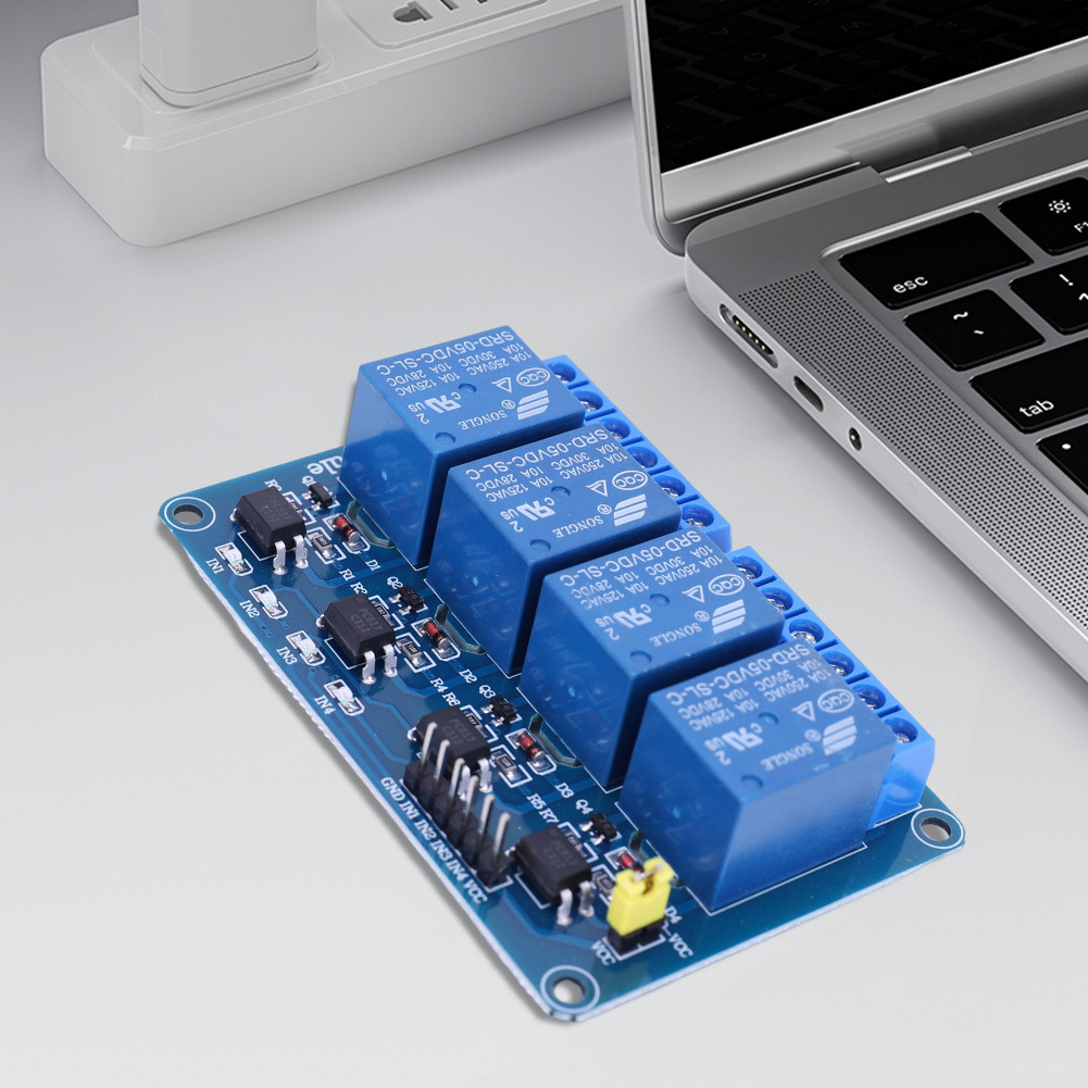 ♨5V 12V 4-Channel Relay Module with Optocoupler Relay 4 Channel Relay ...
