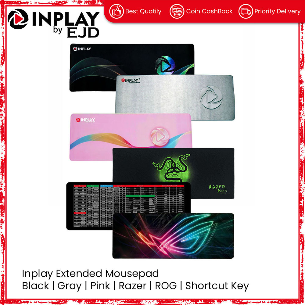 Inplay Extended | Razer | ROG | Shortcut Key 300*800*4mm Mousepad ...
