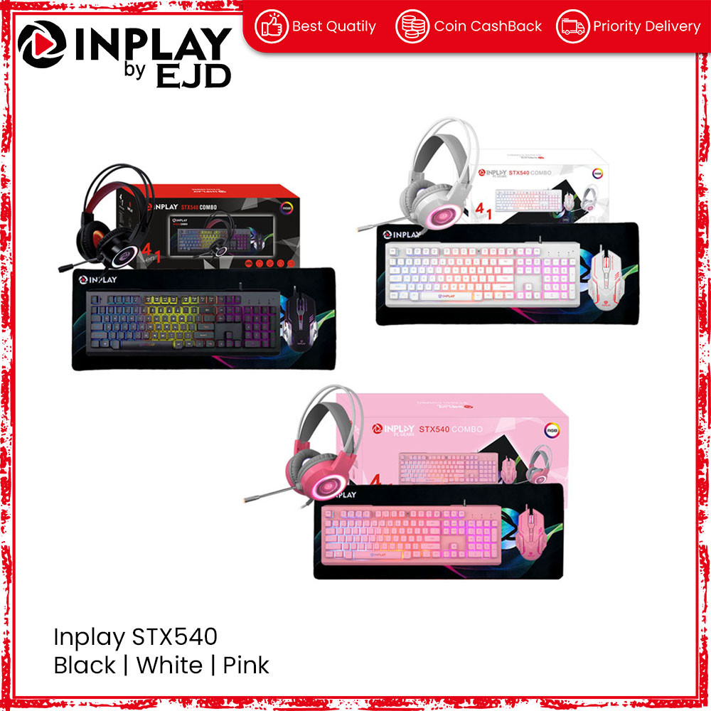 Inplay Stx540 Black White Pink 4 In 1 One Combo By EJD | Shopee Philippines