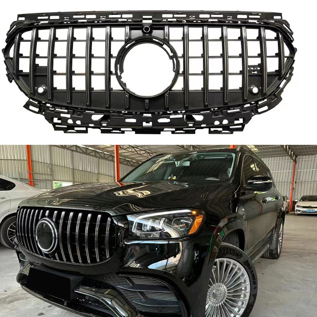 ~Car Racing Grills Upper Bumper Front Grille Mesh Auto Kit For Mercedes ...