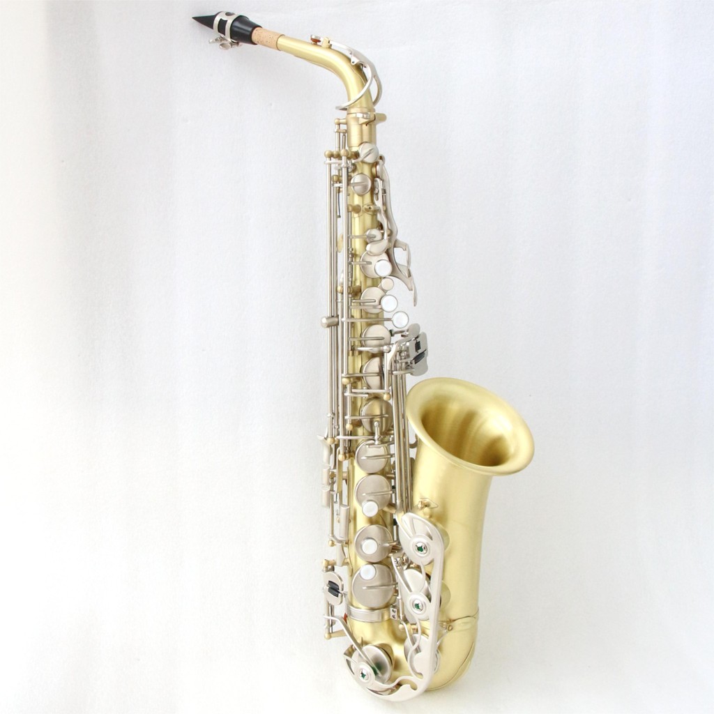 ≈High Quality Alto Saxophone Cheap Eb Saxophone Gold Brush Body, Nickel ...