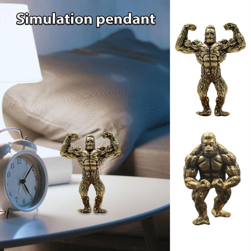 웃Gorilla Statue Miniature Orangutan Figure Bodybuilder Gorilla Figurine ...