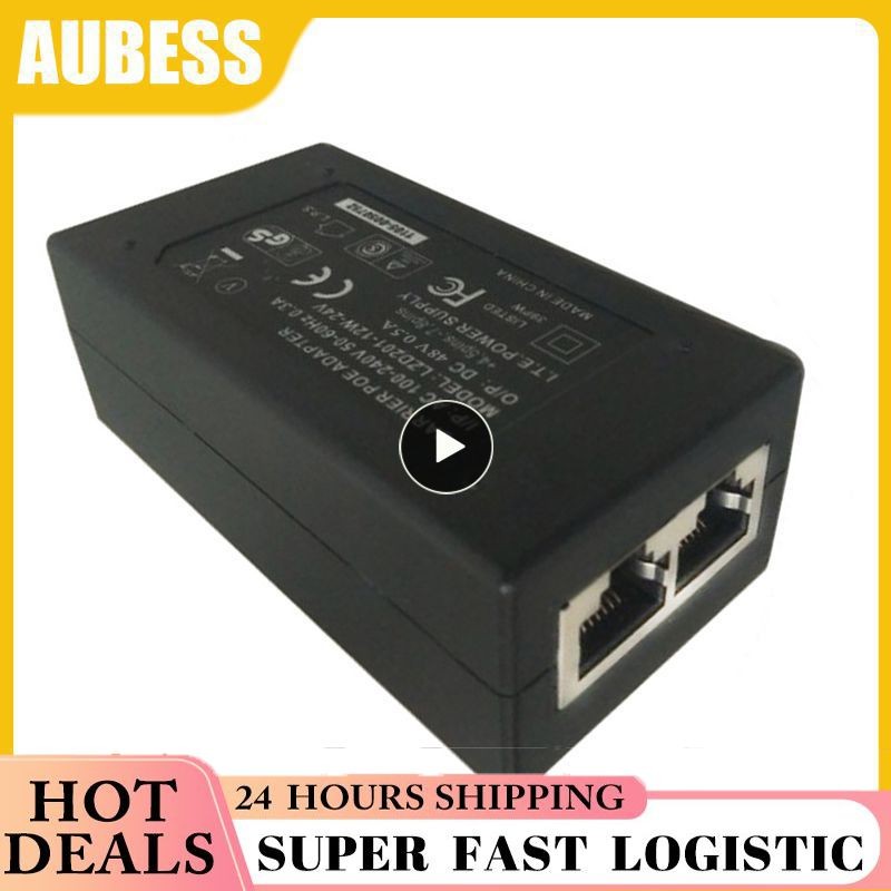 0.5A Black POE Injector Power Over Ethernet Monitoring Power Supply PC ...