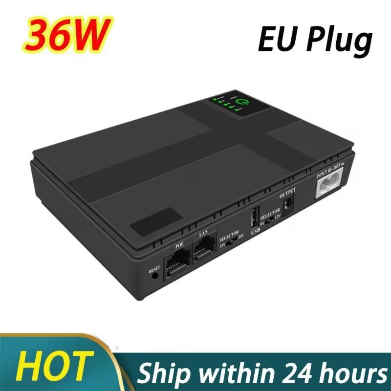 ☄DC UPS Battery Backup 10400mAh 5V 9V 12V 2A 15V 24V 1A Output ...