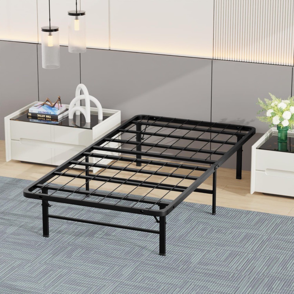 유Twin Bed Frame Metal Platform Bed Frame Twin Size Mattress Foundation ...