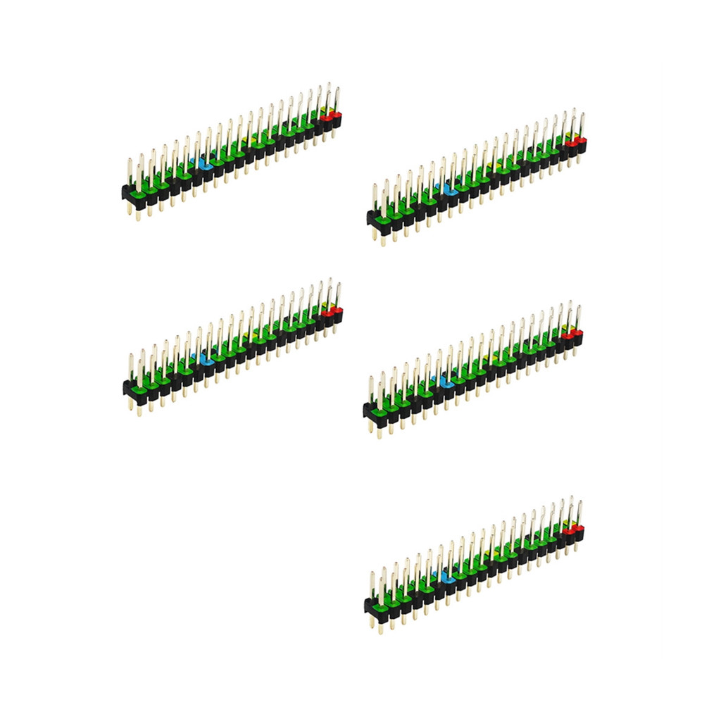 유5 Pcs 2 x 20 Pin Male GPIO Header for Raspberry Pi Zero Double Row 20 ...