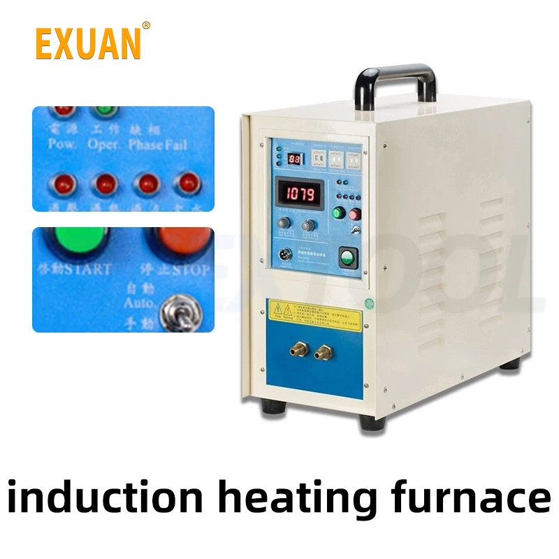 ♚15KW Induction Heater Induction Heating Machine Metal Smelting Furnace High Frequency Welding M ...