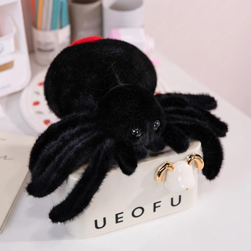 Simulation Animals Realistic Black Spider Plush Toy Soft Stuffed Animal ...