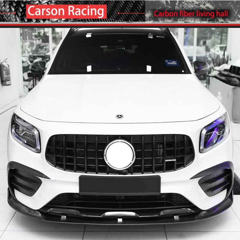 ♝For Benz GLB X247 Install Real Carbon Fiber Front Bumper Bodykit Lip ...