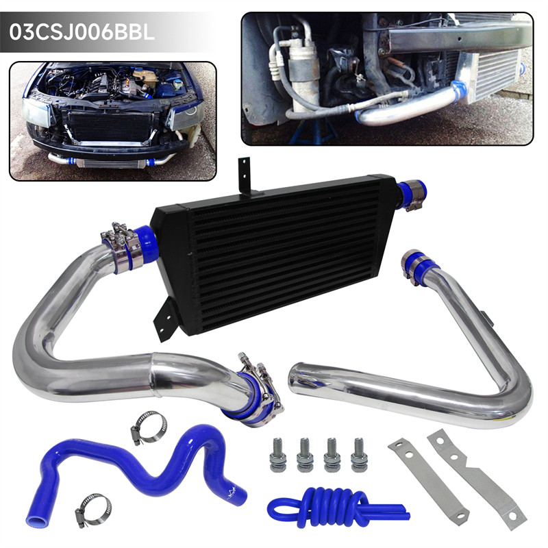 Upgrade FMIC Intercooler Kit For 96-01 VW Passat Audi A4 B5 1.8T Black ...