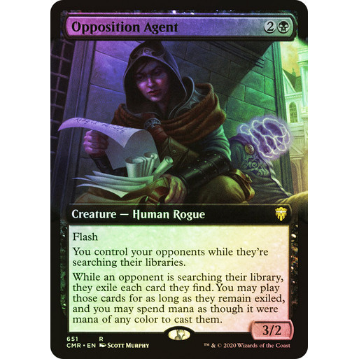 MTG Proxy Card - Opposition Agent (Extended Art Foil) | Commander ...